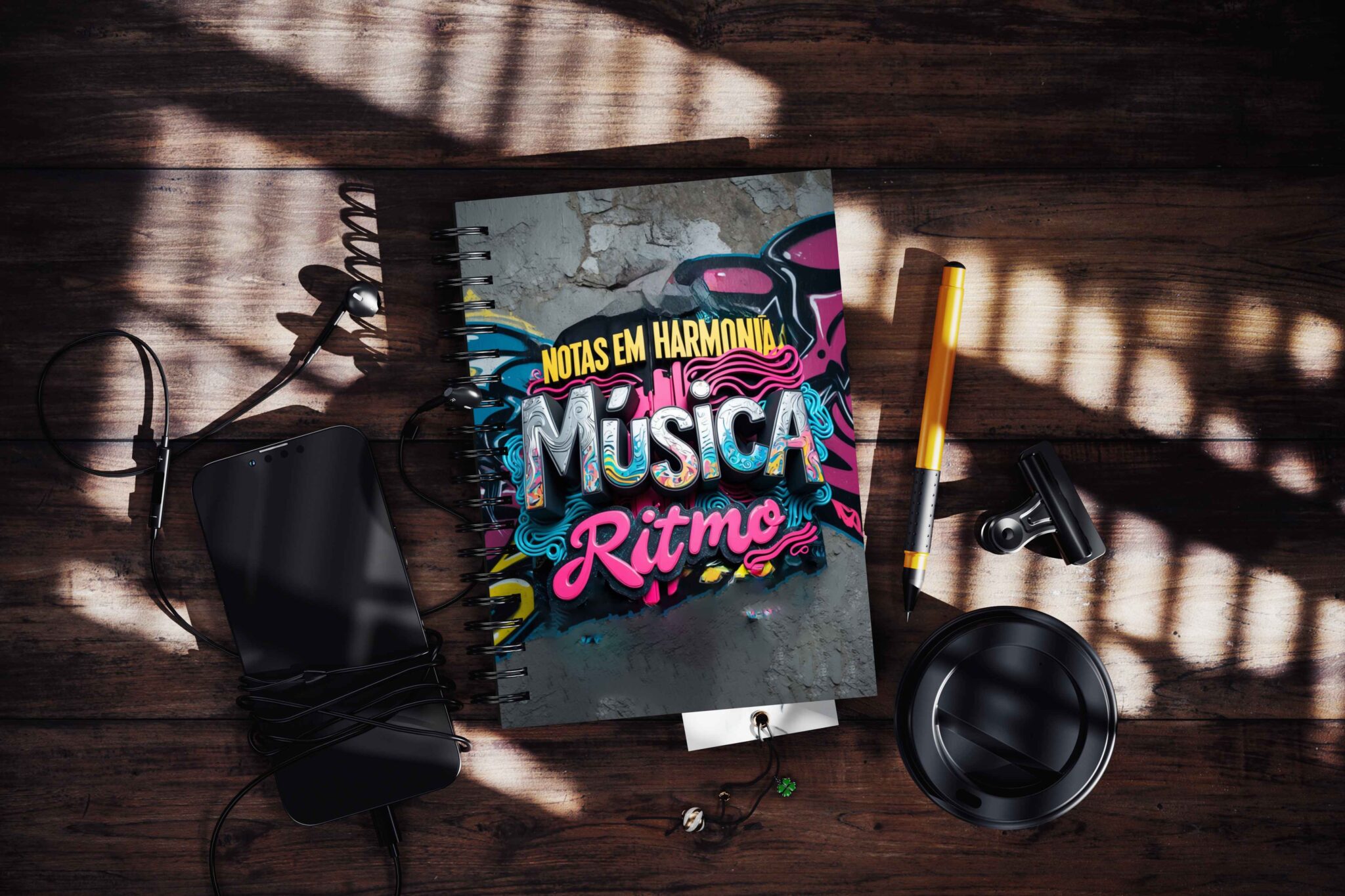 Capa de Caderno de Música Efeito Grafite e Fatiado | Arquivo PSD ...